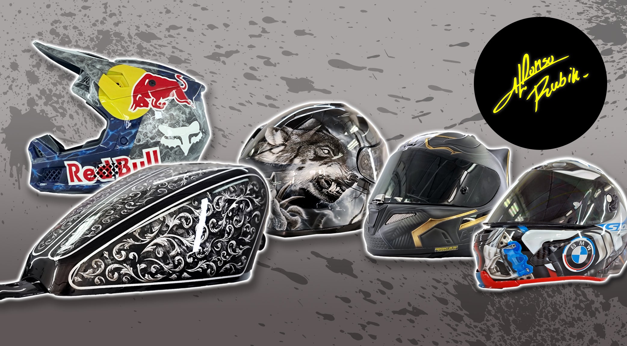 Custom Helmet Design – One of a Kind – Alfonso Rubin